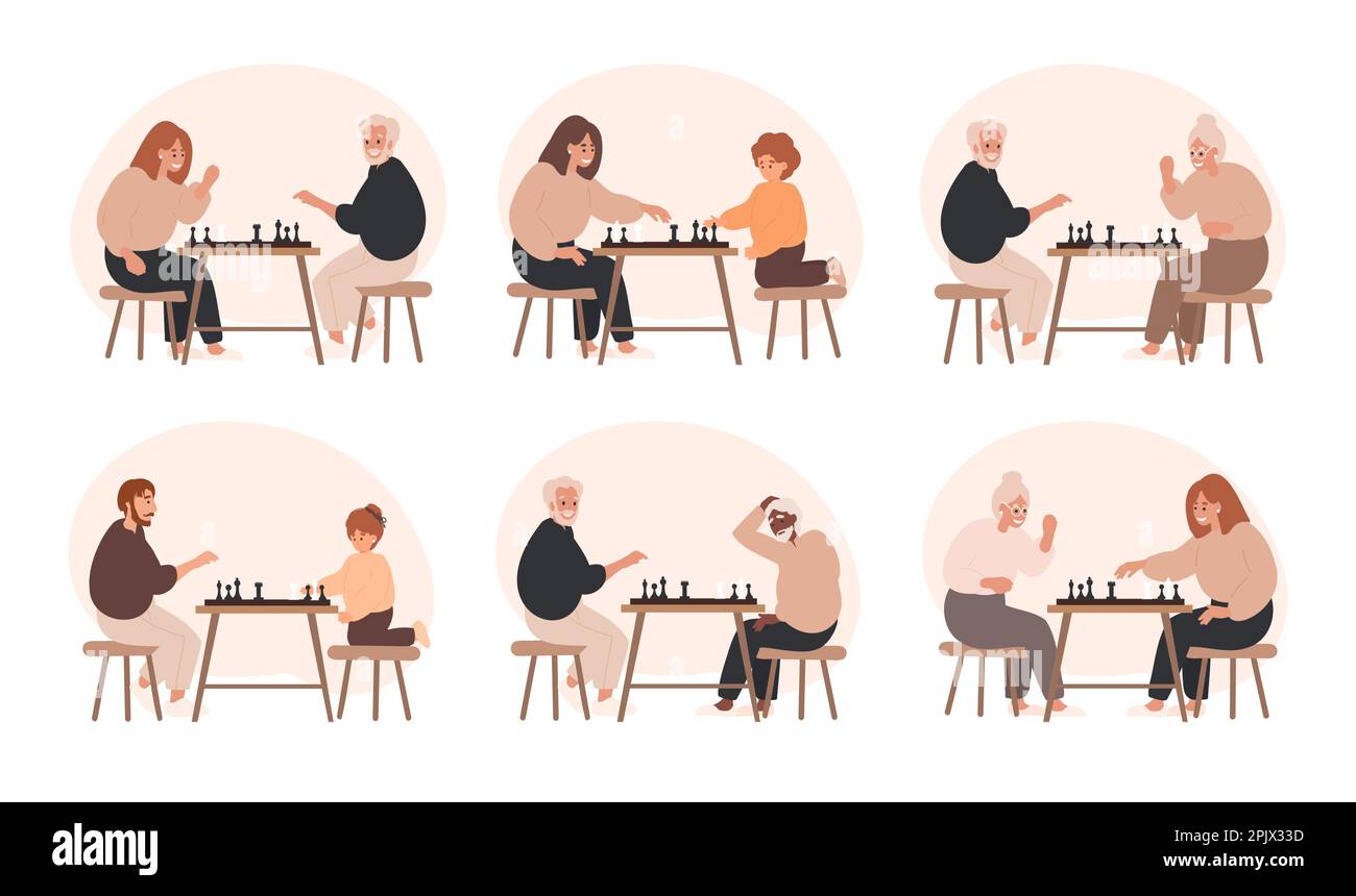 People playing chess, club, chess players Stock Vector Image & Art - Alamy