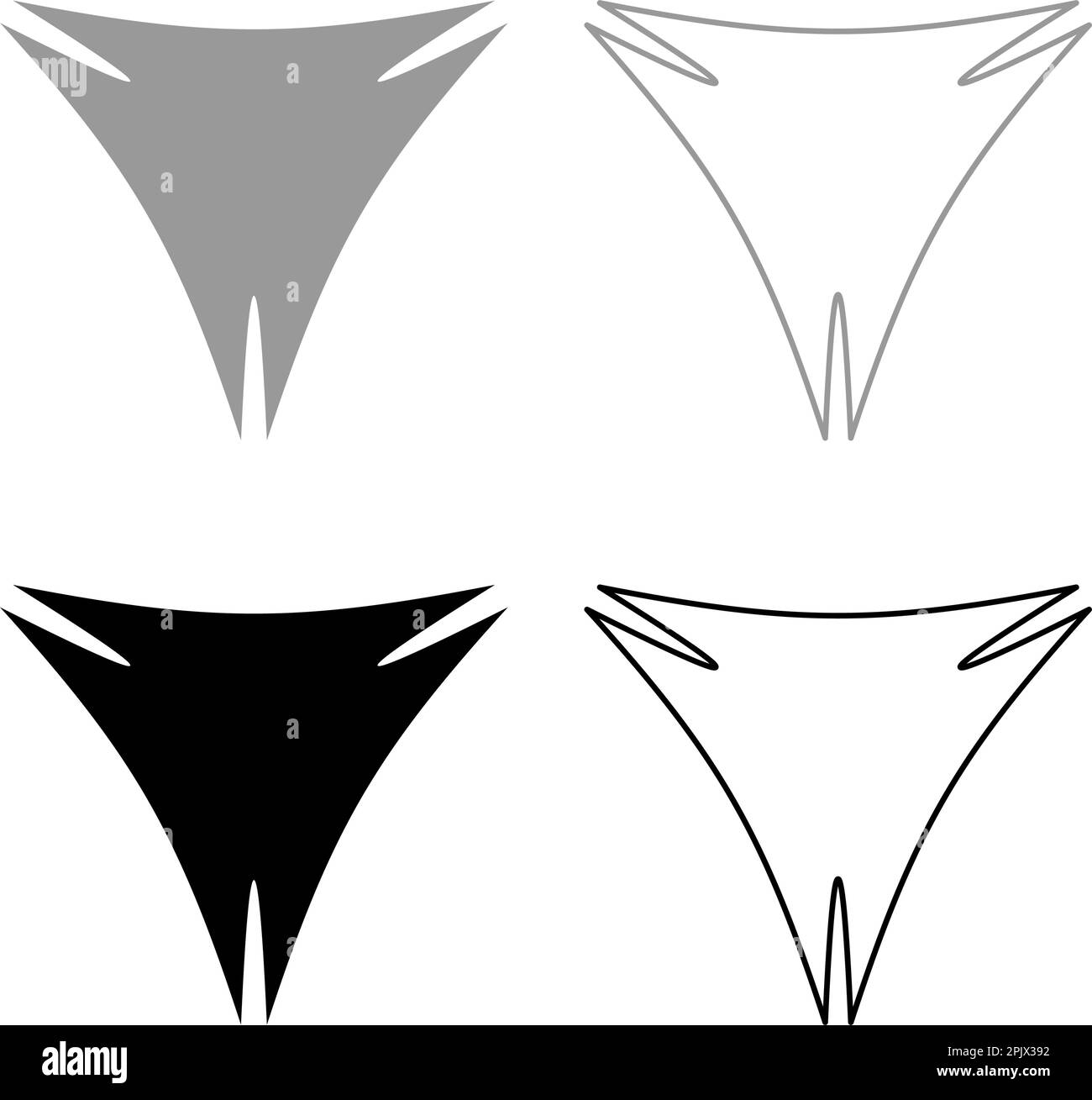 Triangle abstract shape for banner superhero sign set icon grey black ...