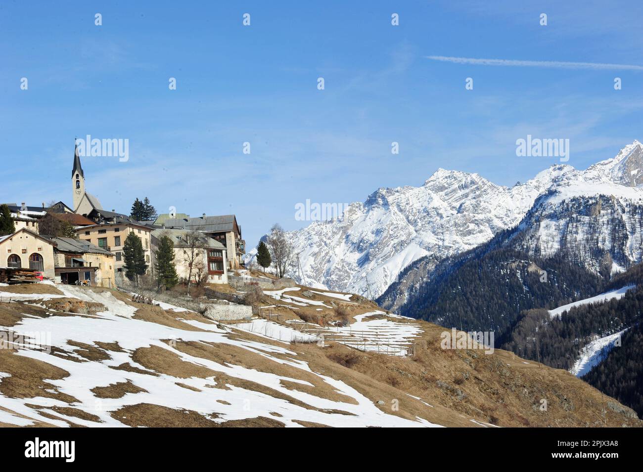 The village of Guarda, Engadin, Switzerland Stock Photo - Alamy