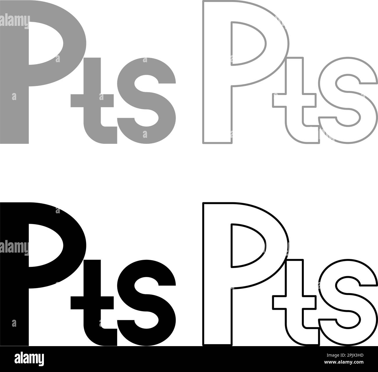 Symbol peseta spanish currency money set icon grey black color vector ...