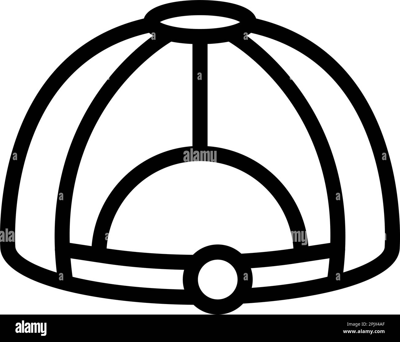 Modern cap icon outline vector. Front hat. Fabric base Stock Vector ...