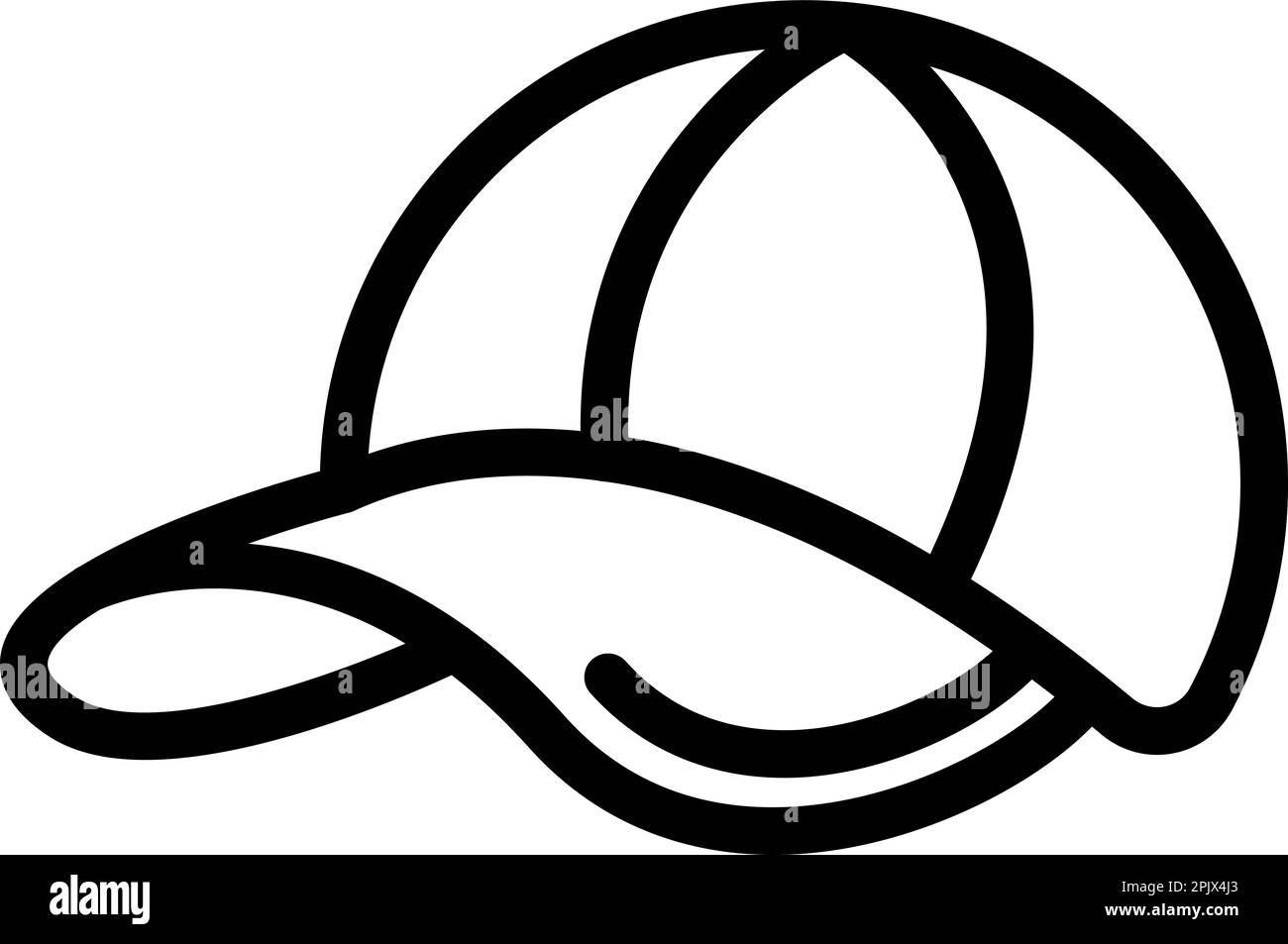 Training cap icon outline vector. Baseball hat. Back uniform Stock ...