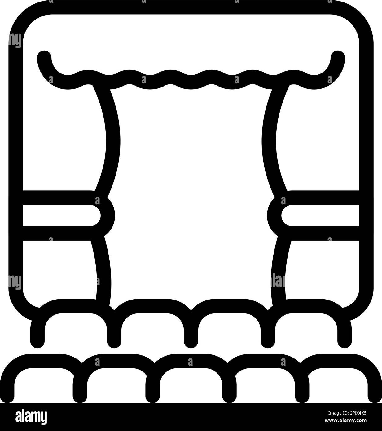 Puppet theater icon outline vector. Show stage. Finger play Stock ...