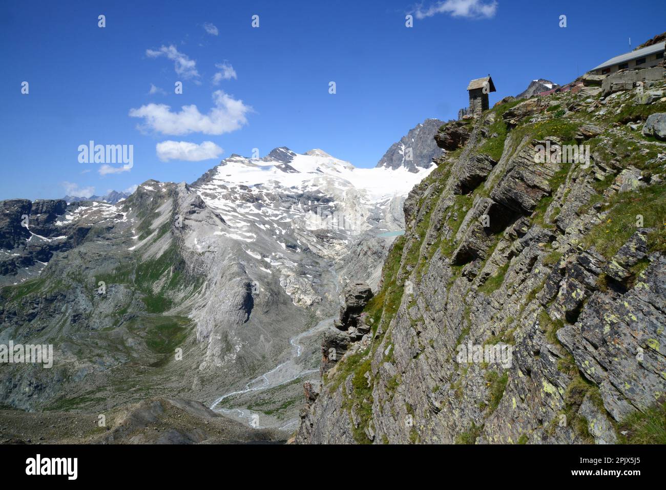 The Monte Bernina circle seen from the Marinelli Refuge at the end of ...