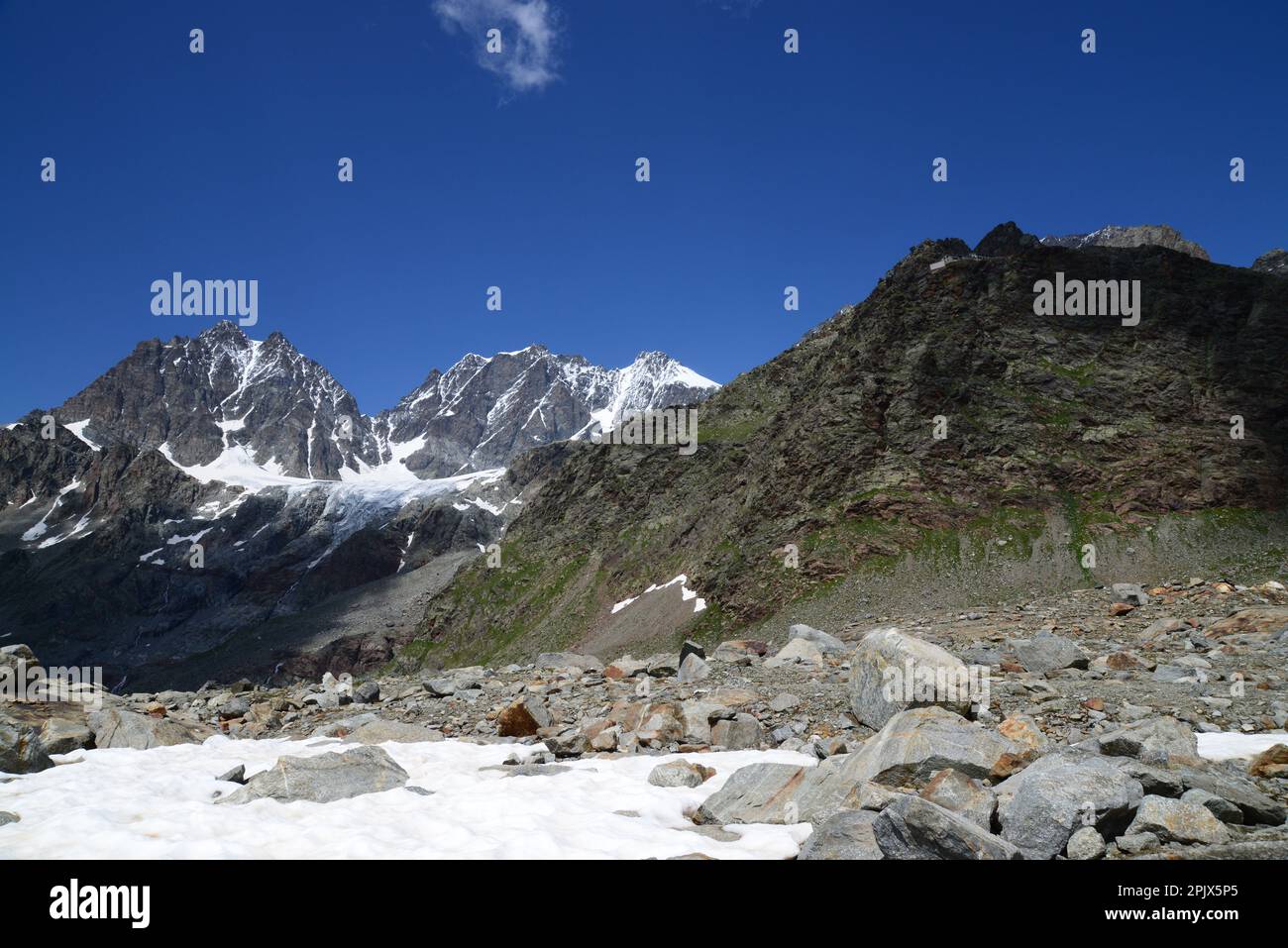 The Monte Bernina circle seen from the Marinelli Refuge at the end of ...