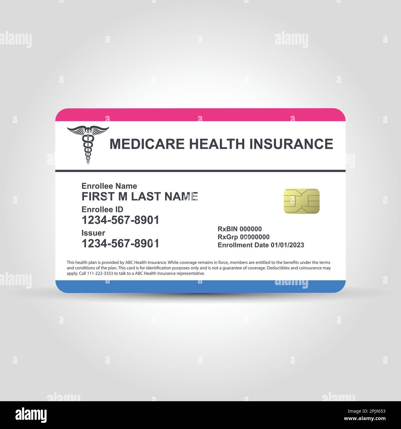 medicare health insurance card isolated on white vector Stock Vector ... medicare health insurance card isolated on white vector Stock Vector ...