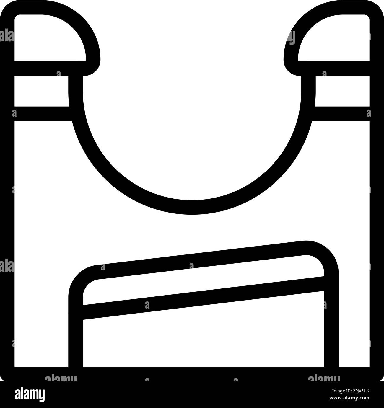 Rider ramp icon outline vector. Street sport. Urban board Stock Vector ...