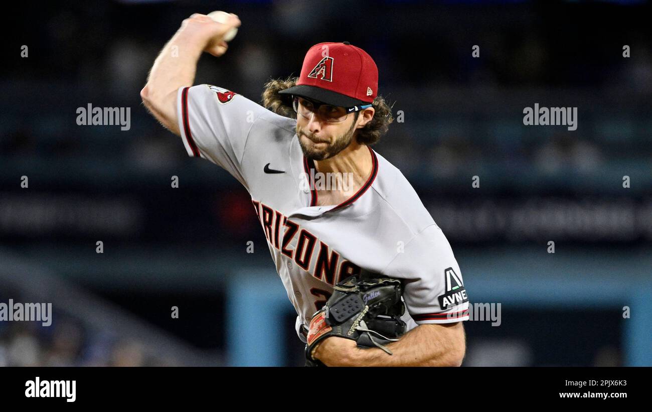 Arizona Diamondbacks starting pitcher Zac Gallen throws to the plate ...