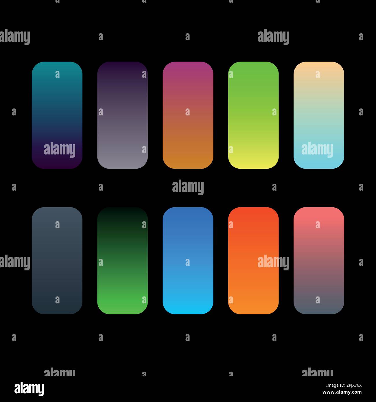 Set of color 8 Gradient Background . Modern screen vector design for mobile app. Pastel gradient ...