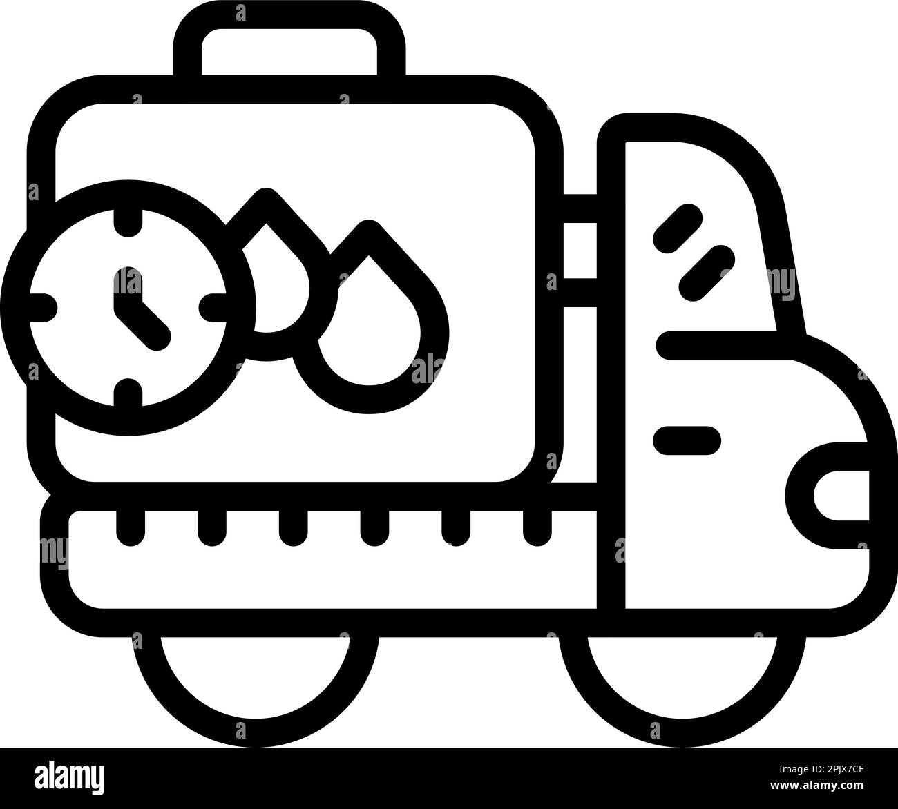 Car water delivery icon outline vector. Tank treatment. Clean cargo ...