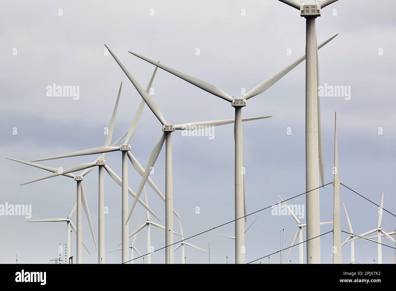 Wind tubines spinning Stock Photo - Alamy