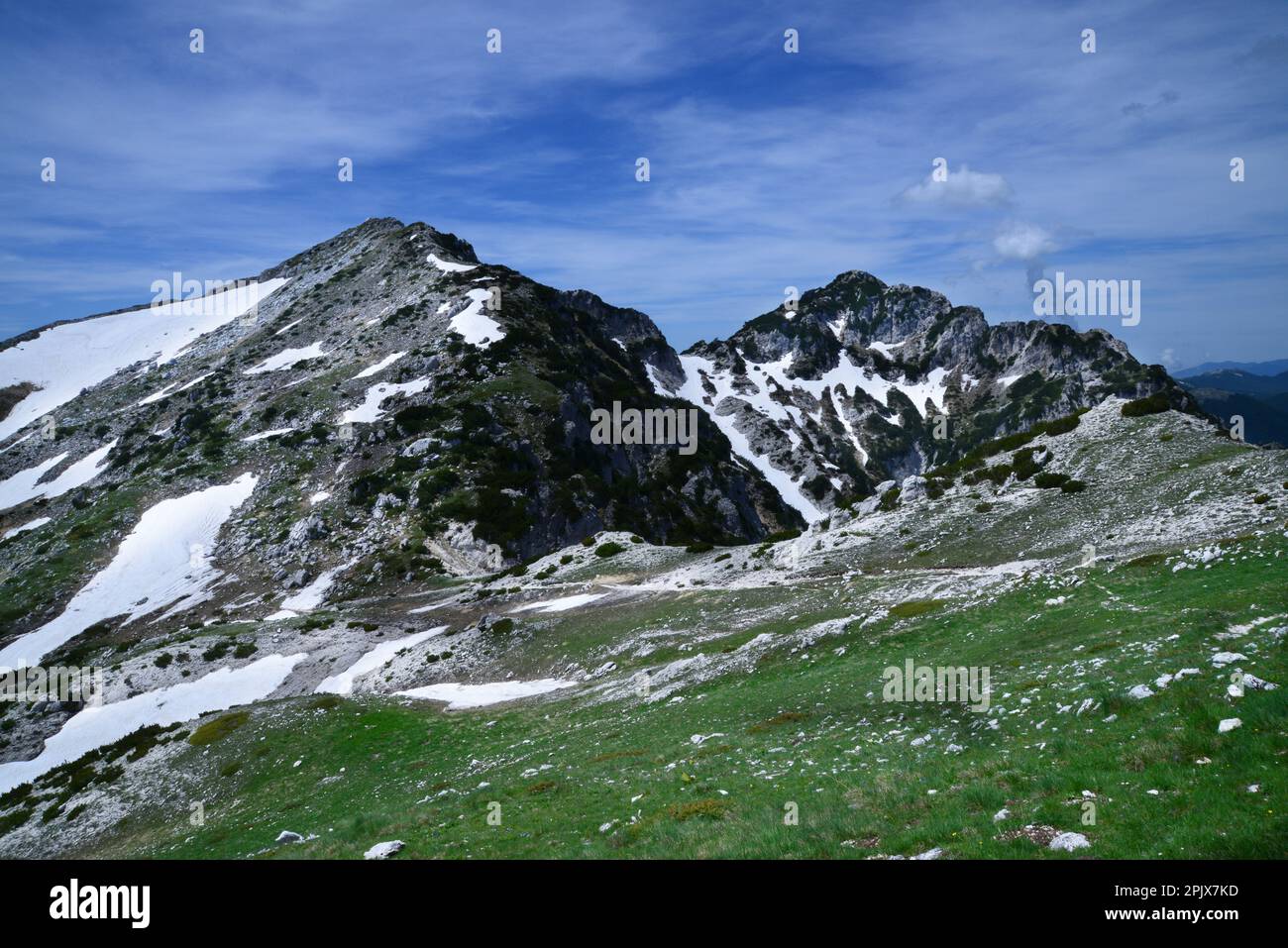Trek along the Val di Rose in the Abruzzo National Park, Italy Stock ...