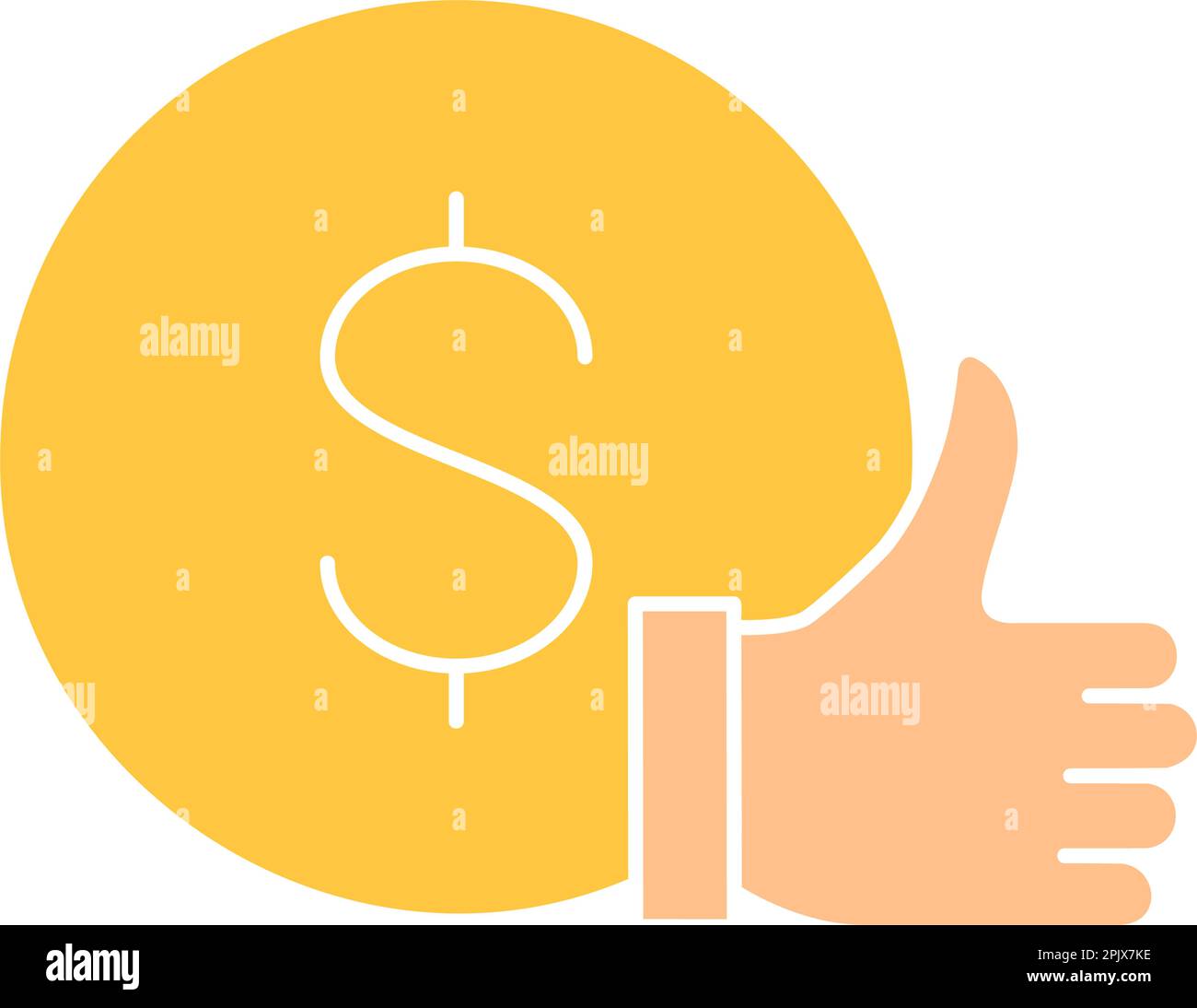 Coin with a thumb up, positive feedback, customer review, rating white ...