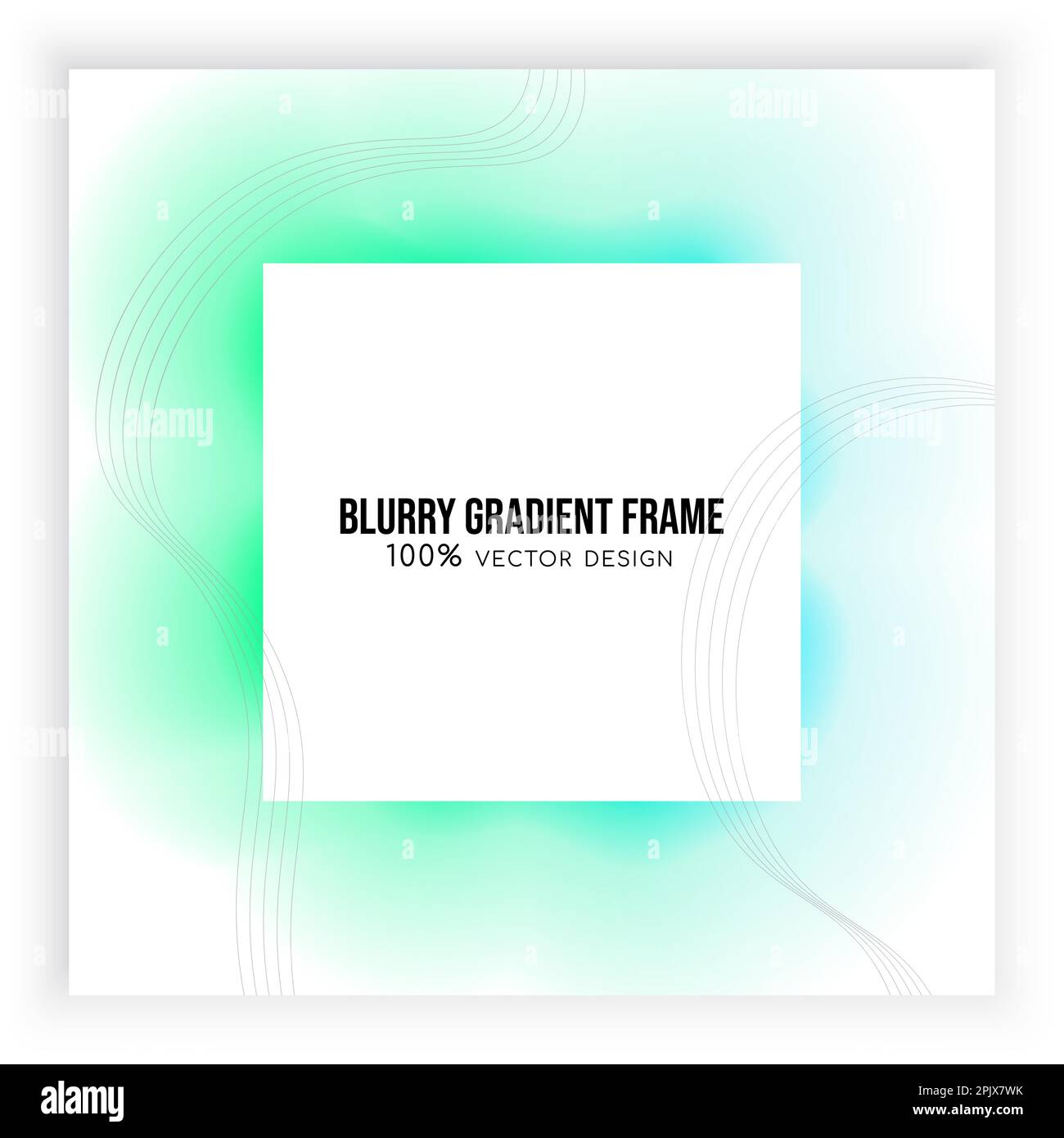 Trendy blurry gradient frame square design vector Stock Vector Image ...
