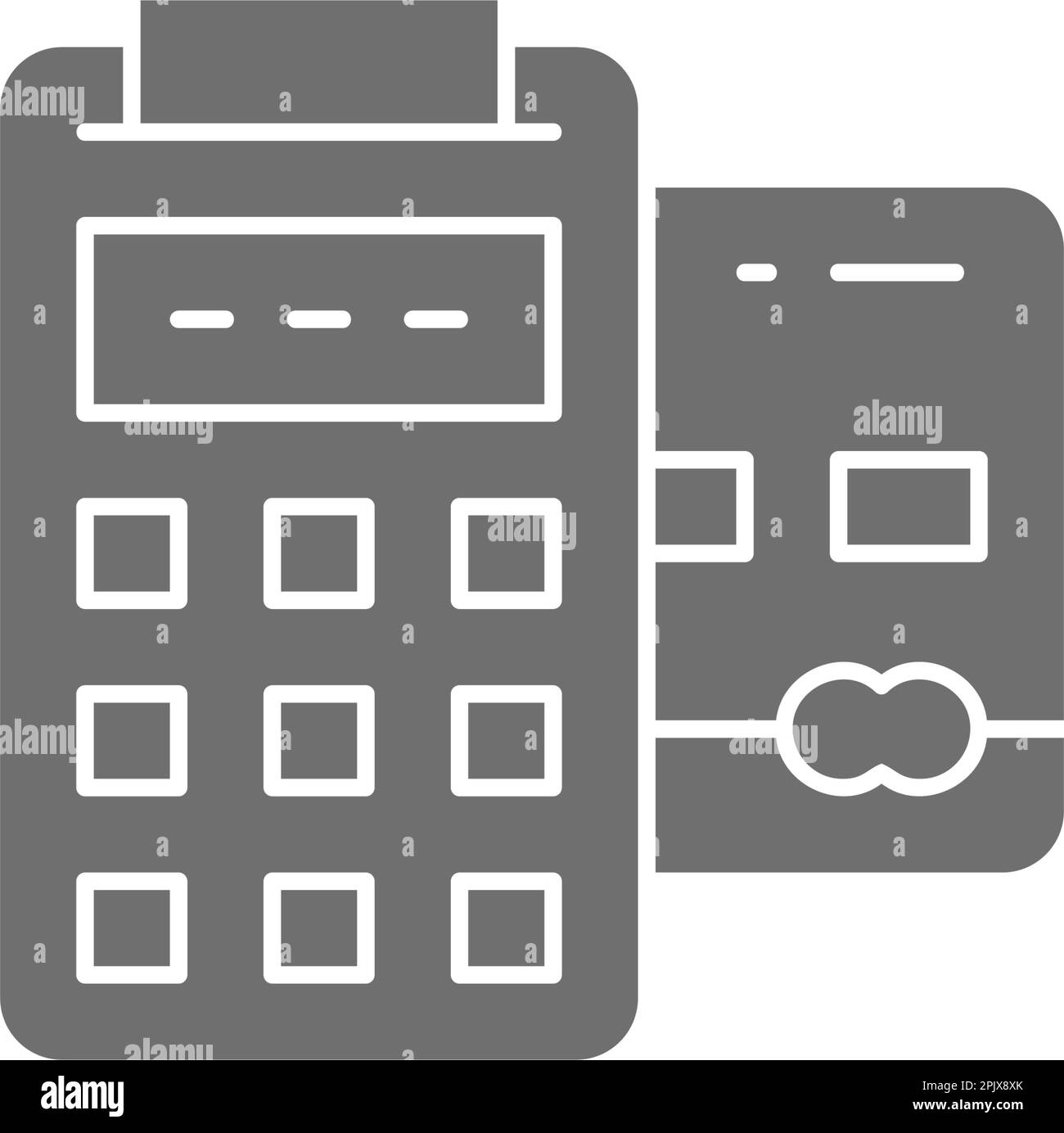 Credit card with pos terminal, contactless payment credit card grey ...