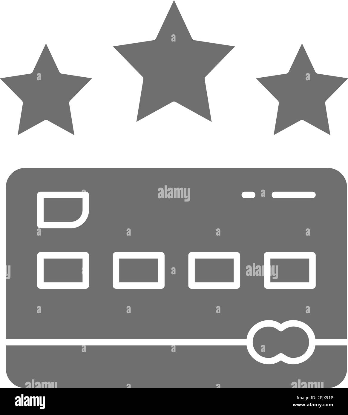 Credit card rating, review, 3 star rating grey fill icon. Shopping ...
