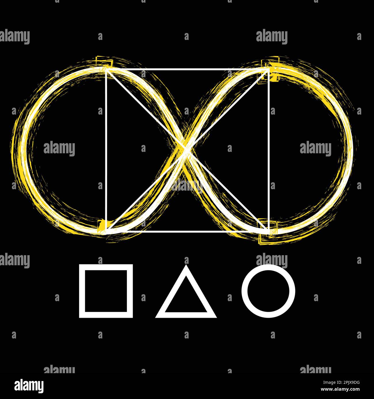 Art Brush Hand draw Colorful infinity sign isolated. infinity t-shirt ...