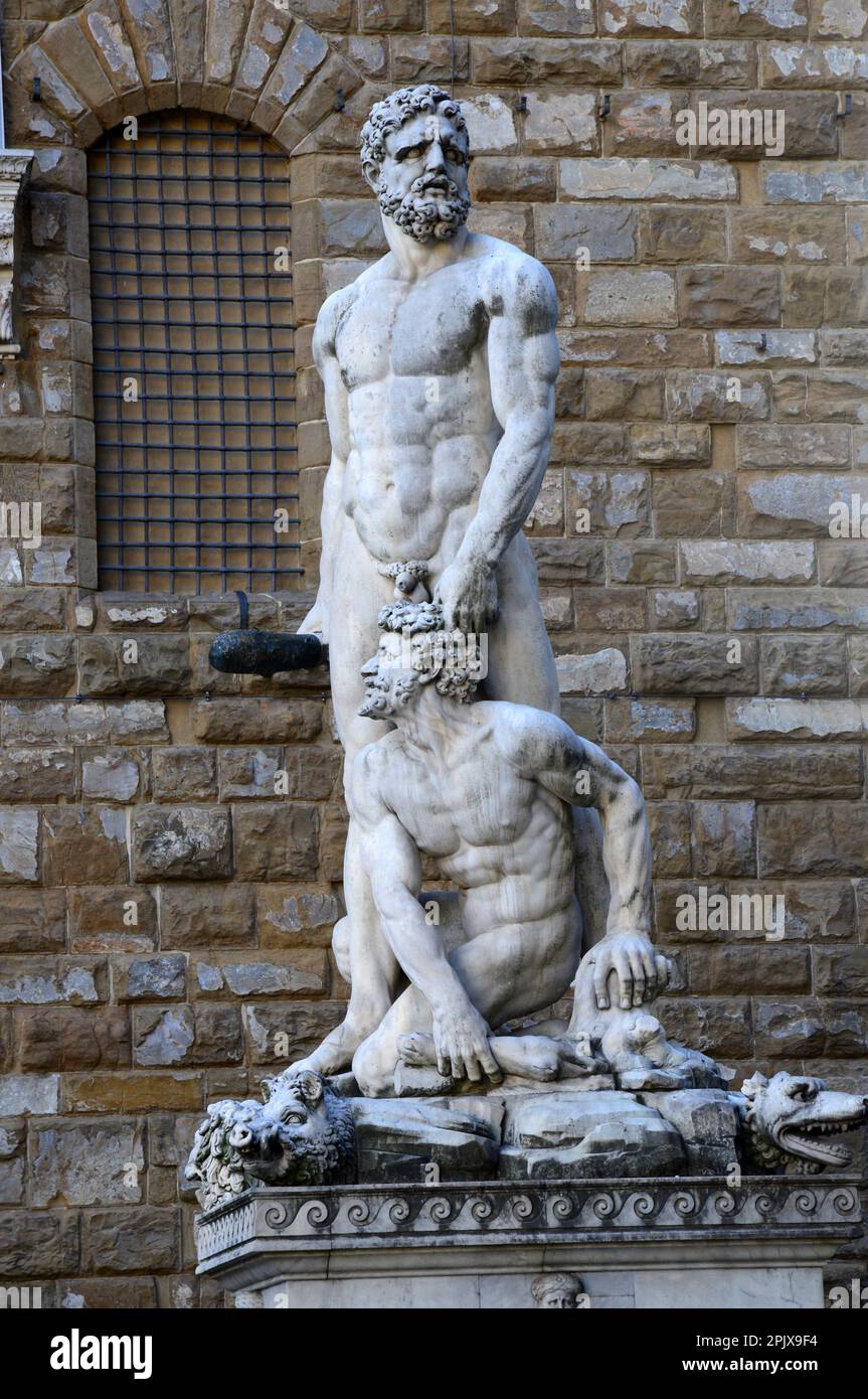 The Hercules and Cacus by Baccio Bandinelli (1533) represents the ...