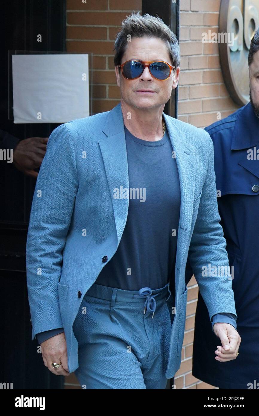 New York, NY, USA. 3rd Apr, 2023. Rob Lowe, THE VIEW out and about for ...