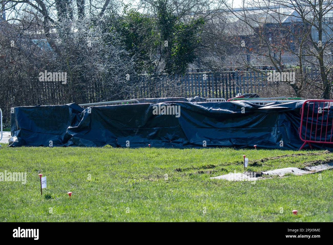 Ruislip, UK. 4th April, 2023. Following recent bubbling pools of liquid ...