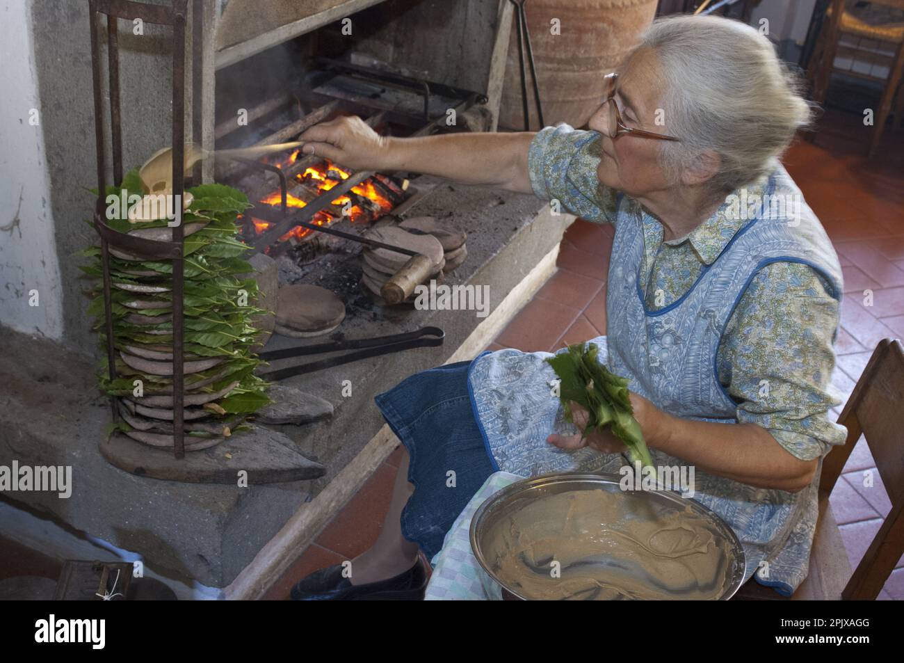 Necci are breads made from catagne flour, cooked on red-hot terracotta ...