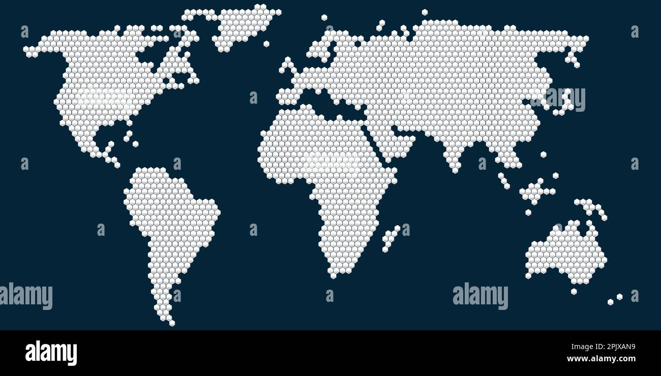 Polygon world map vector Stock Vector Images - Alamy