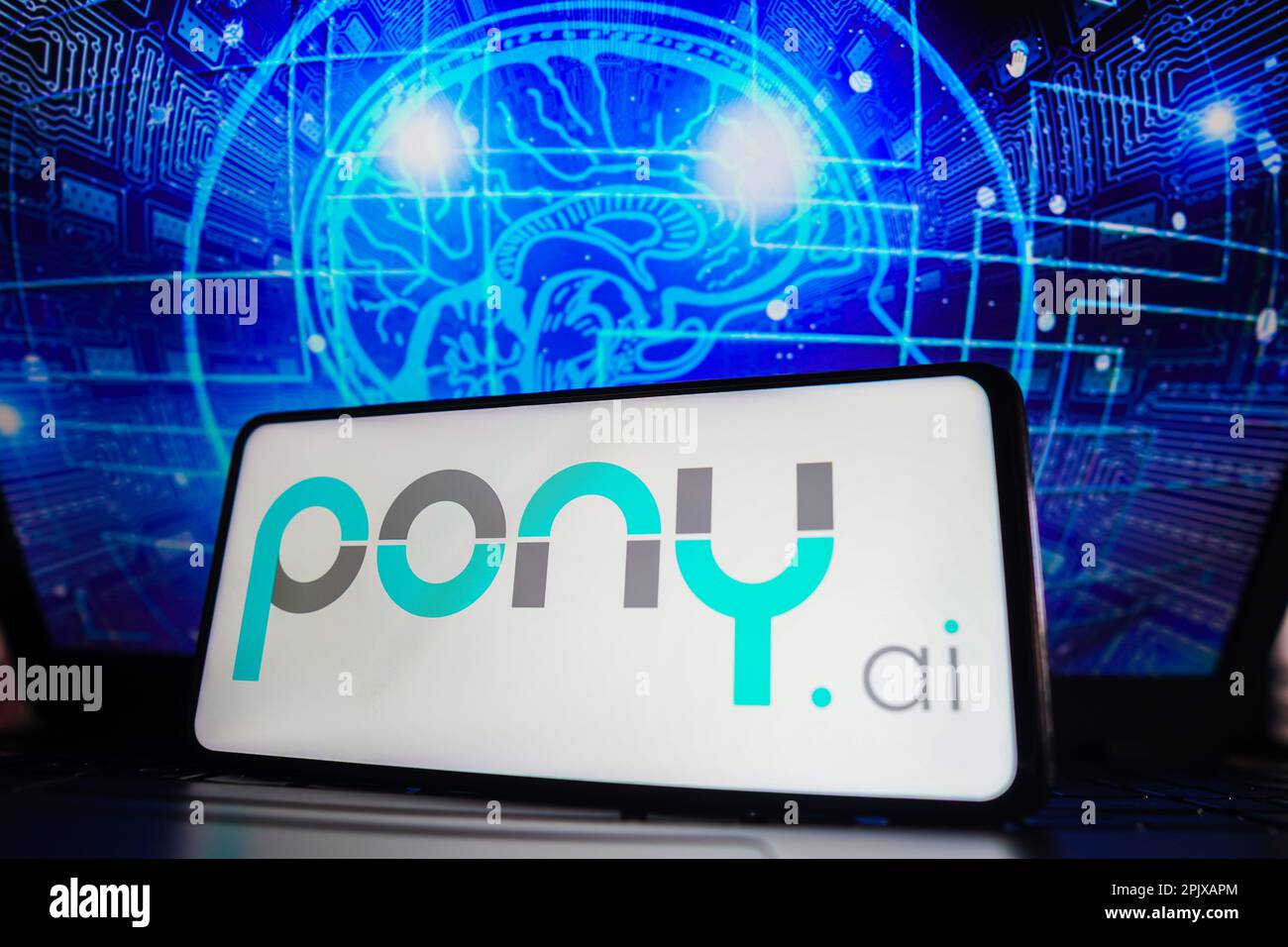 Brazil. 03rd Apr, 2023. In this photo illustration, the Pony.ai logo is ...