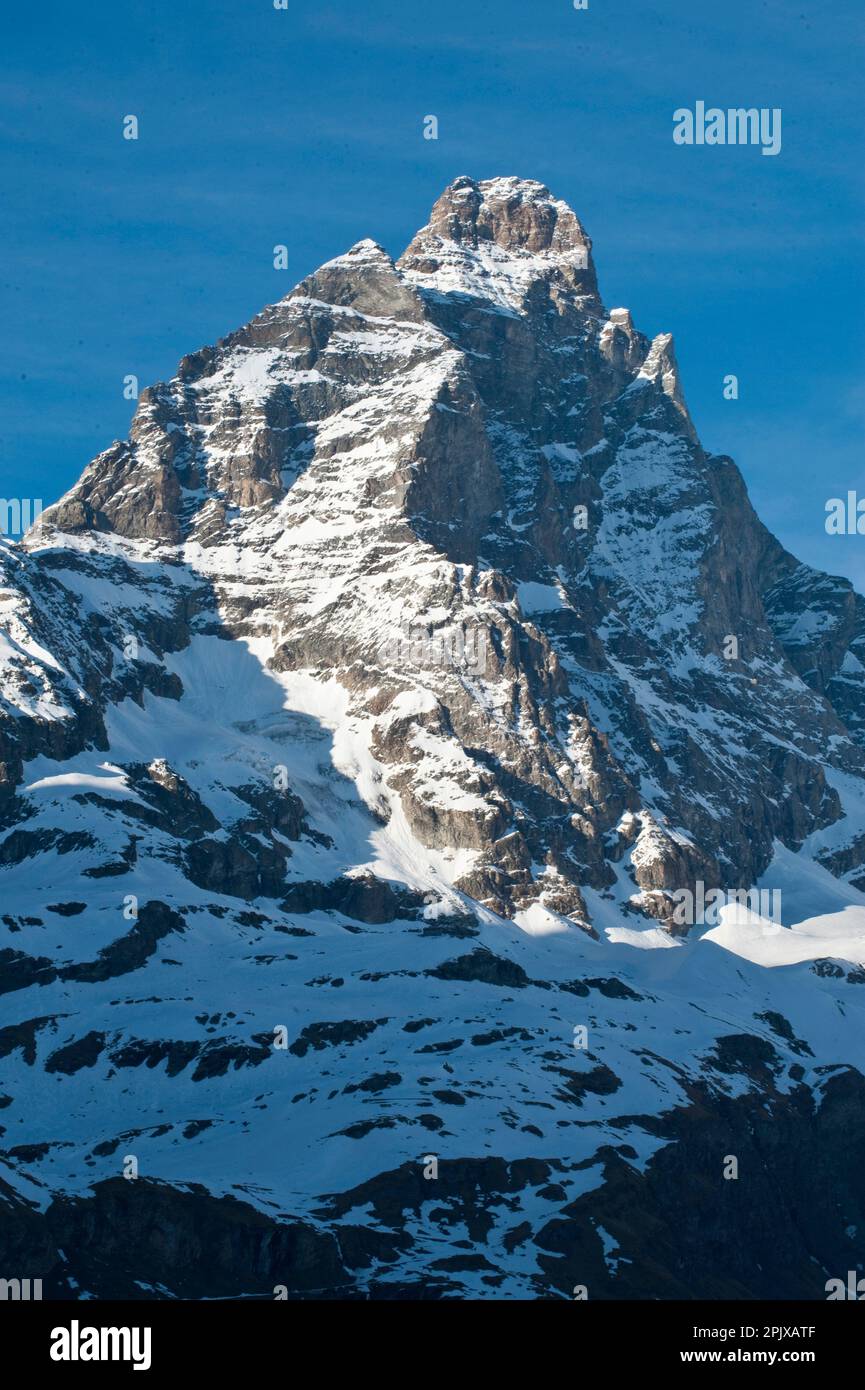 View of the Matterhorn; Cervinia; Valle d'Aosta; Italy; Europe Stock ...