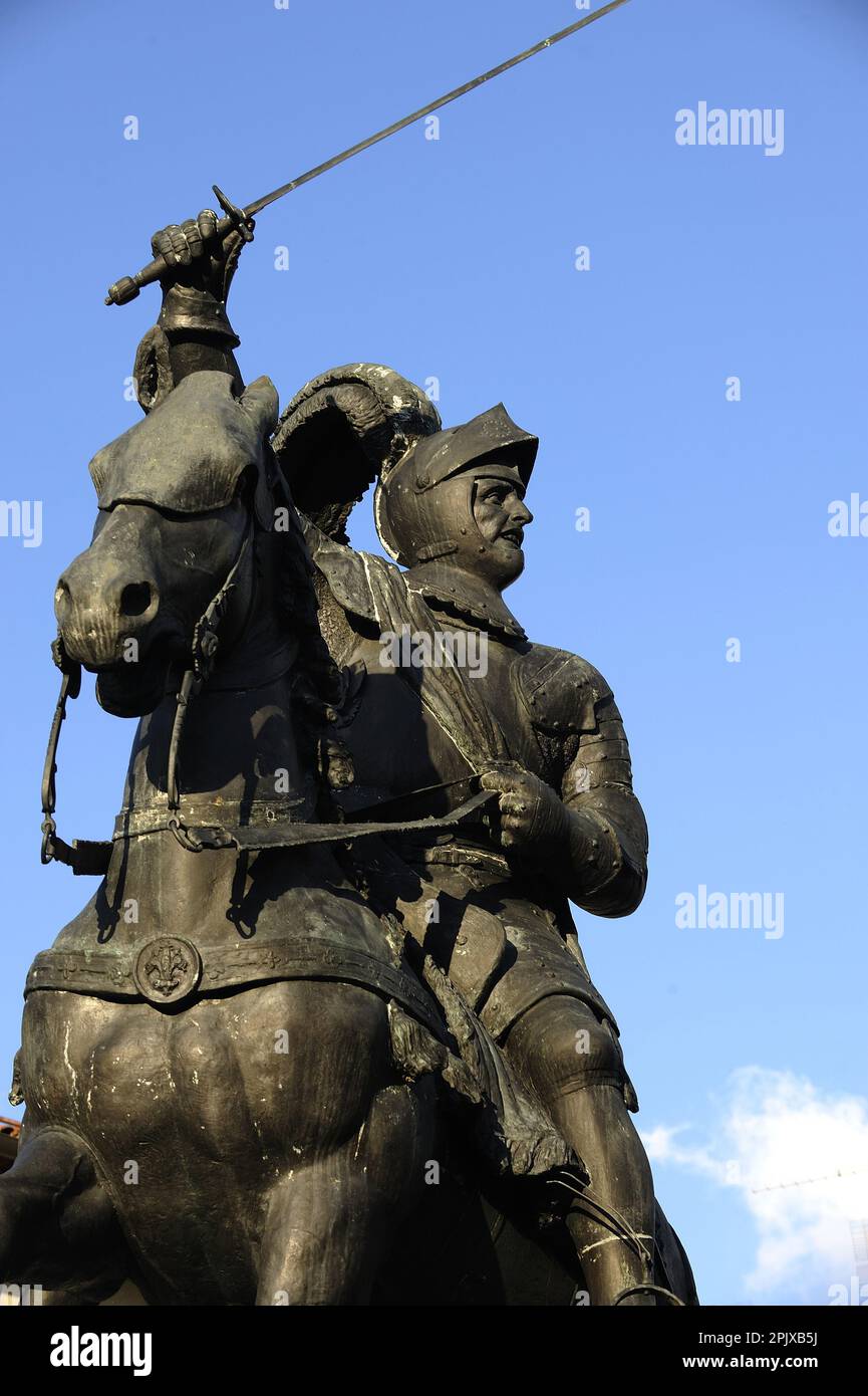 The monument to the condottiero Francesco Ferrucci, who became famous ...