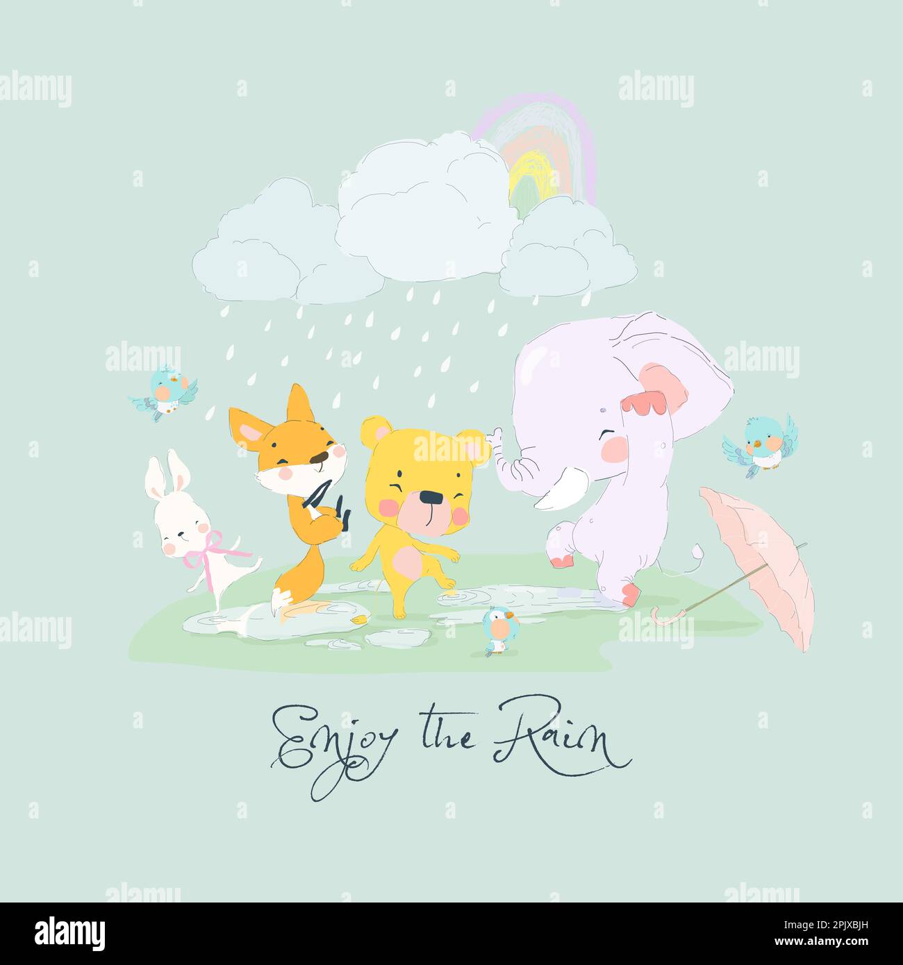 Cute Animals In The Rain