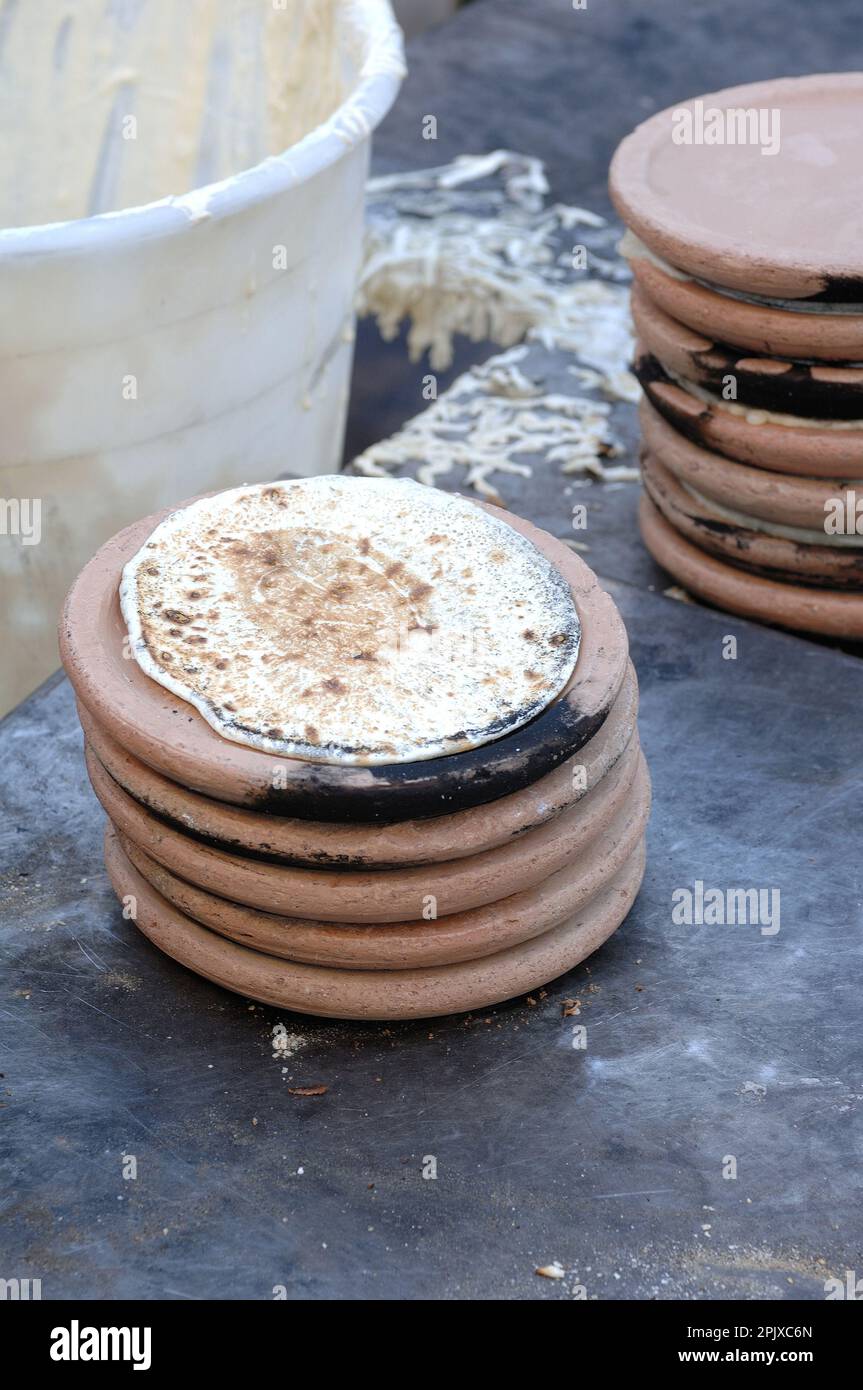 Panigaccio is a type of round, unleavened bread, baked in a special ...
