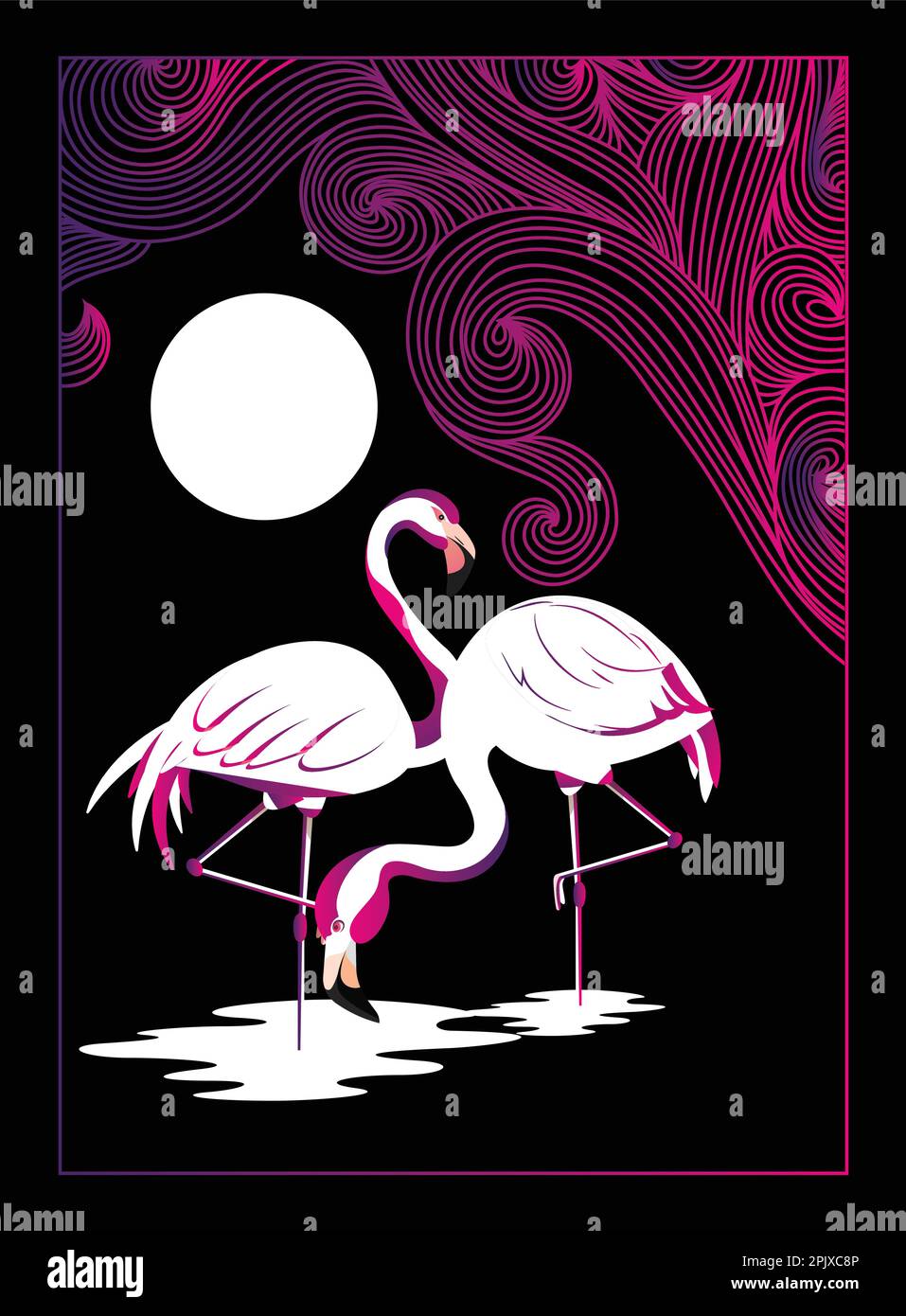 flamingo gradient vector painting Stock Vector Image & Art - Alamy