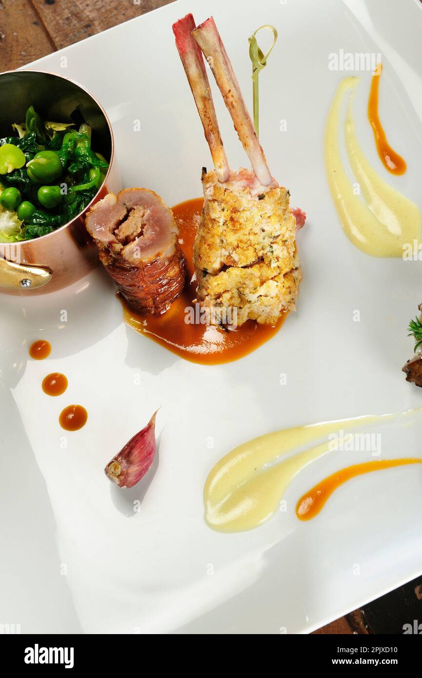 Breaded rabbit legs and saddle by Chef Ciccio Sultano of the Duomo ...