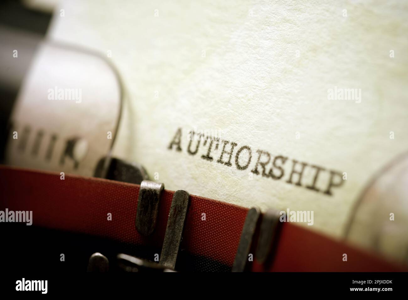 Authorship word written with a typewriter Stock Photo - Alamy