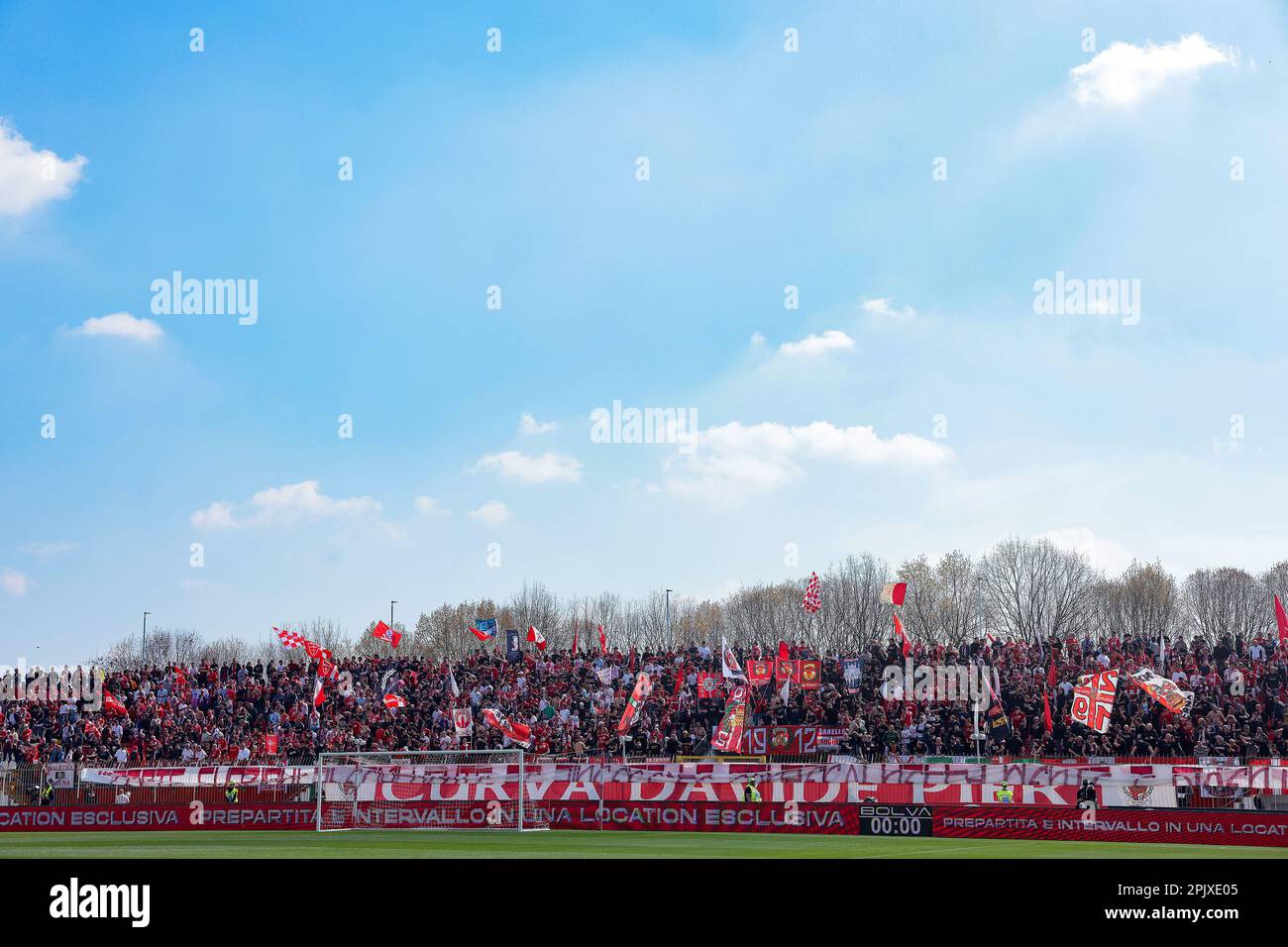 Monza, Italy, 2nd April 2023. AC Monza fans during the Serie A match at ...