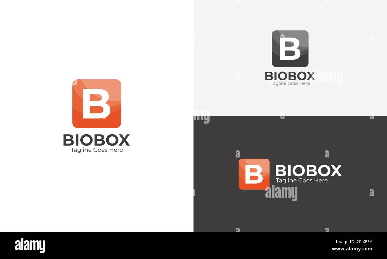 Biobox B Letter Logo Template Stock Vector Image & Art - Alamy
