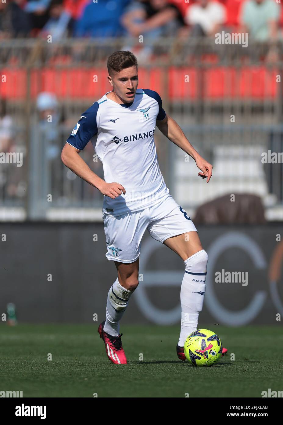 Monza, Italy, 2nd April 2023. Toma Basic of SS Lazio during the Serie A ...
