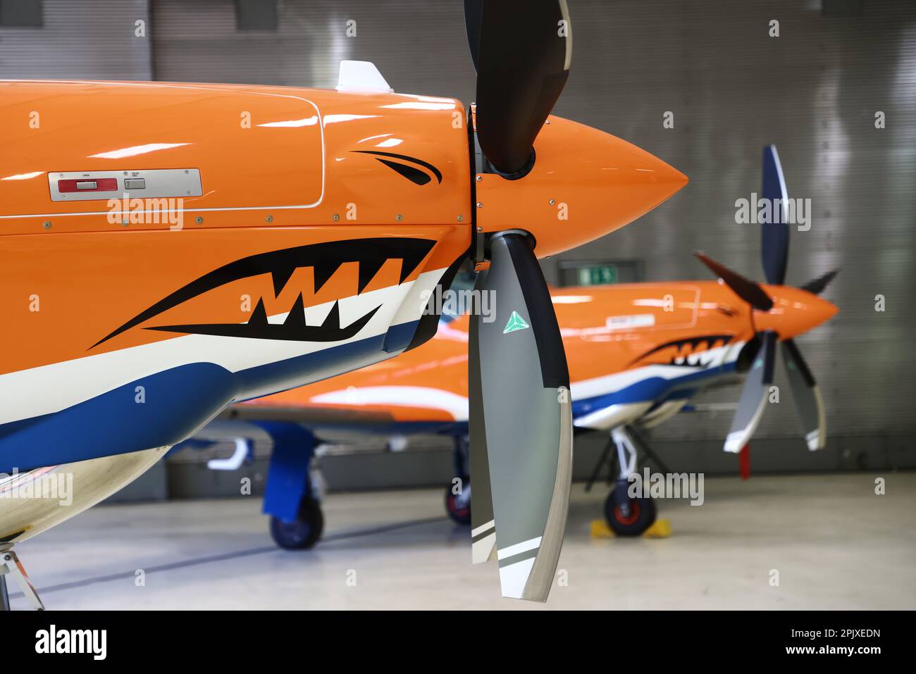 GROB G120TP aircraft at the ceremony on Monday when the Swedish Defense ...