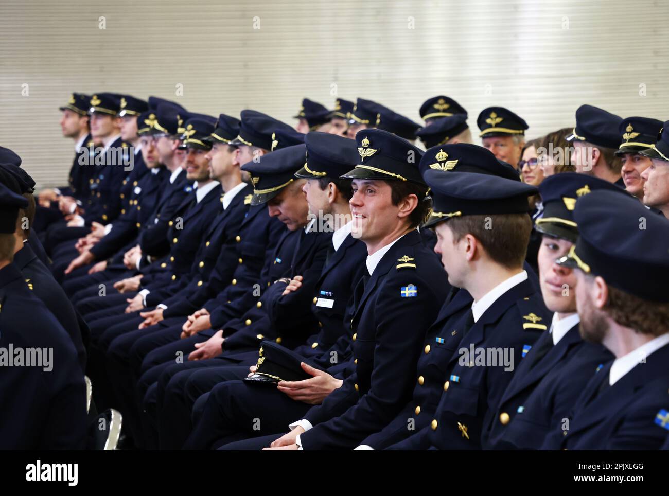 Military officers at the ceremony on Monday when the Swedish Defense ...