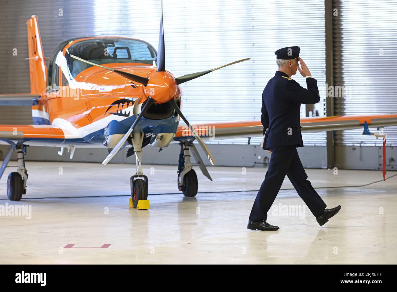 Chief of Air Force Jonas Wikman at the ceremony on Monday when the ...