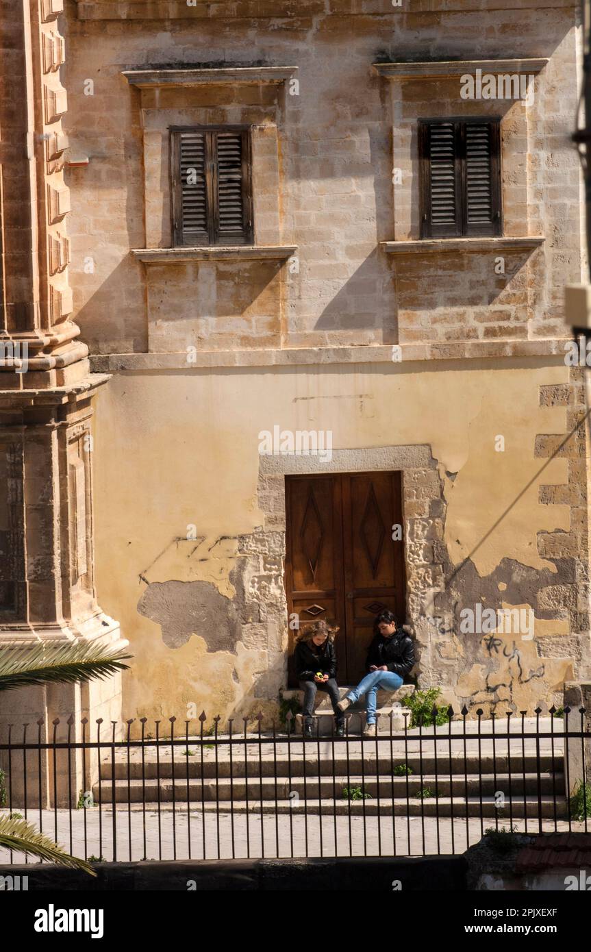 the Cathedral of San Pietro, city of Modica, Ragusa, Sicily, Italy ...