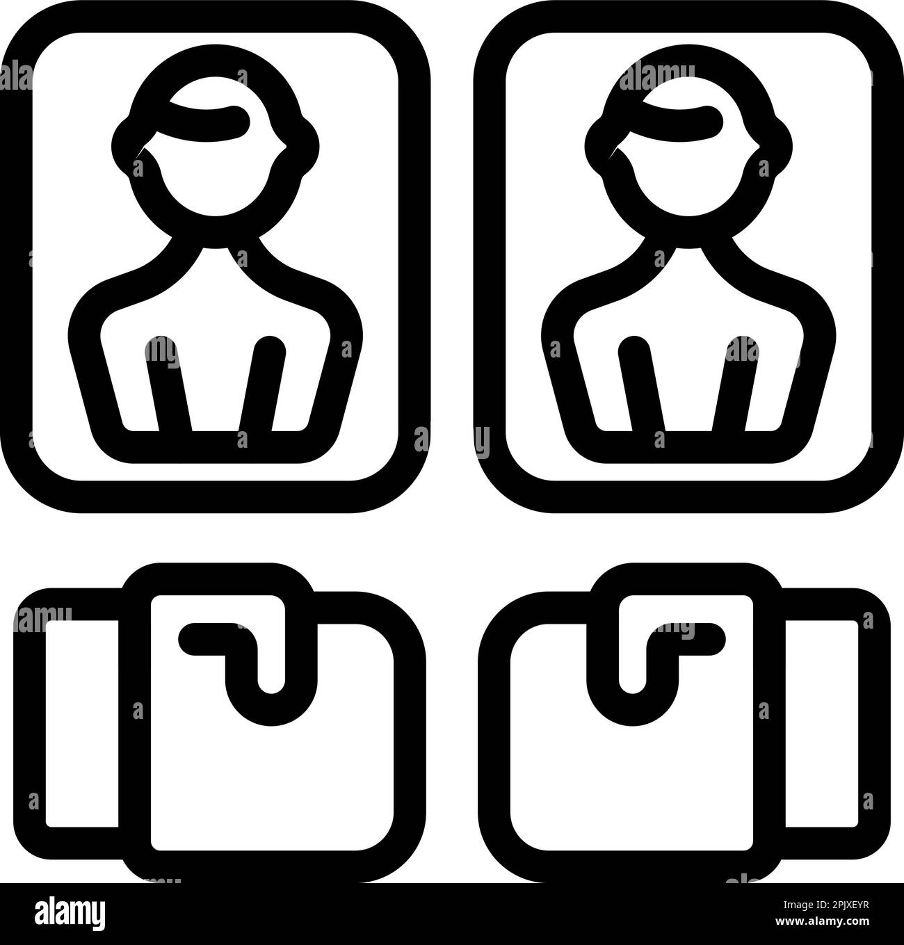 Boxing tournament people icon outline vector. Fight club. Box ring ...