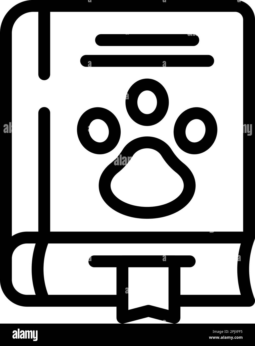 Veterinary book icon outline vector. Pet animal. Medicine health Stock ...