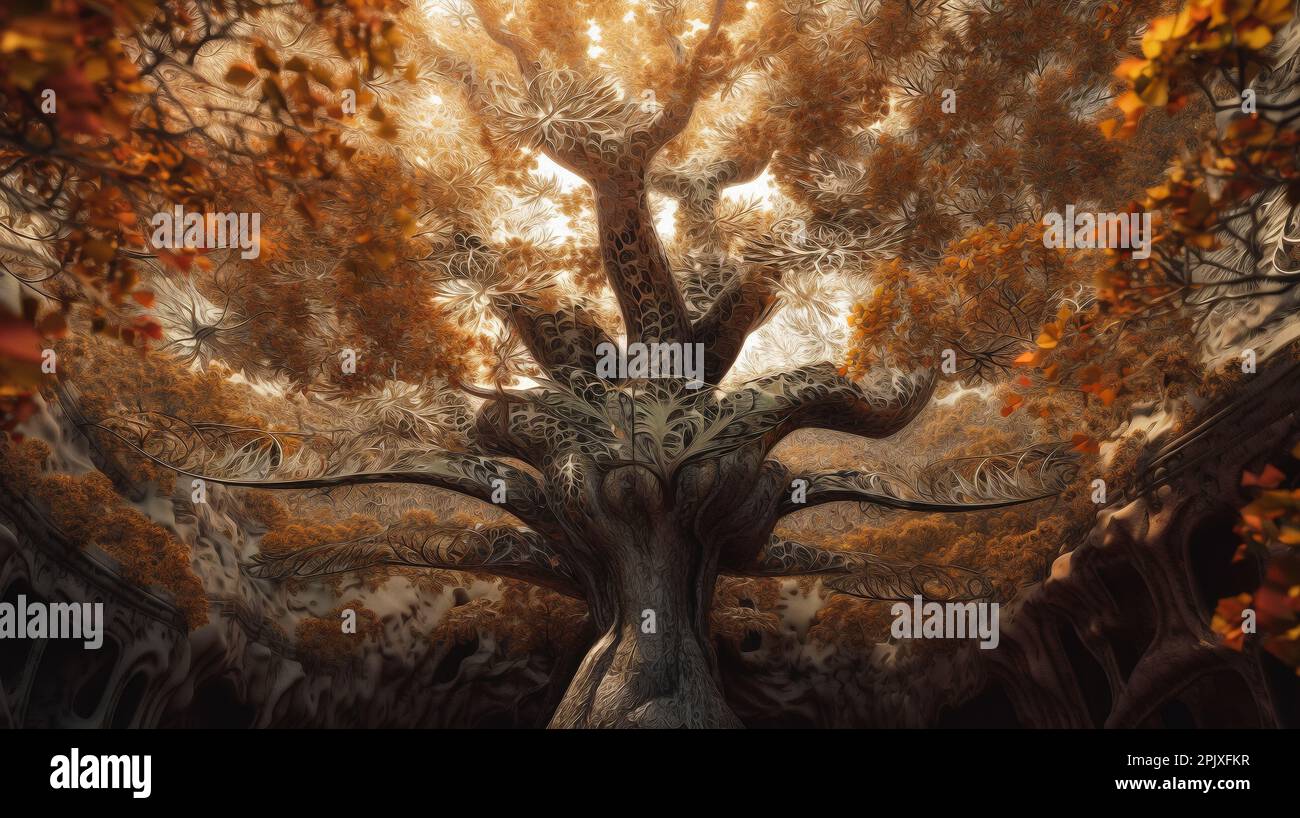 Druid tree illustration hi-res stock photography and images - Alamy