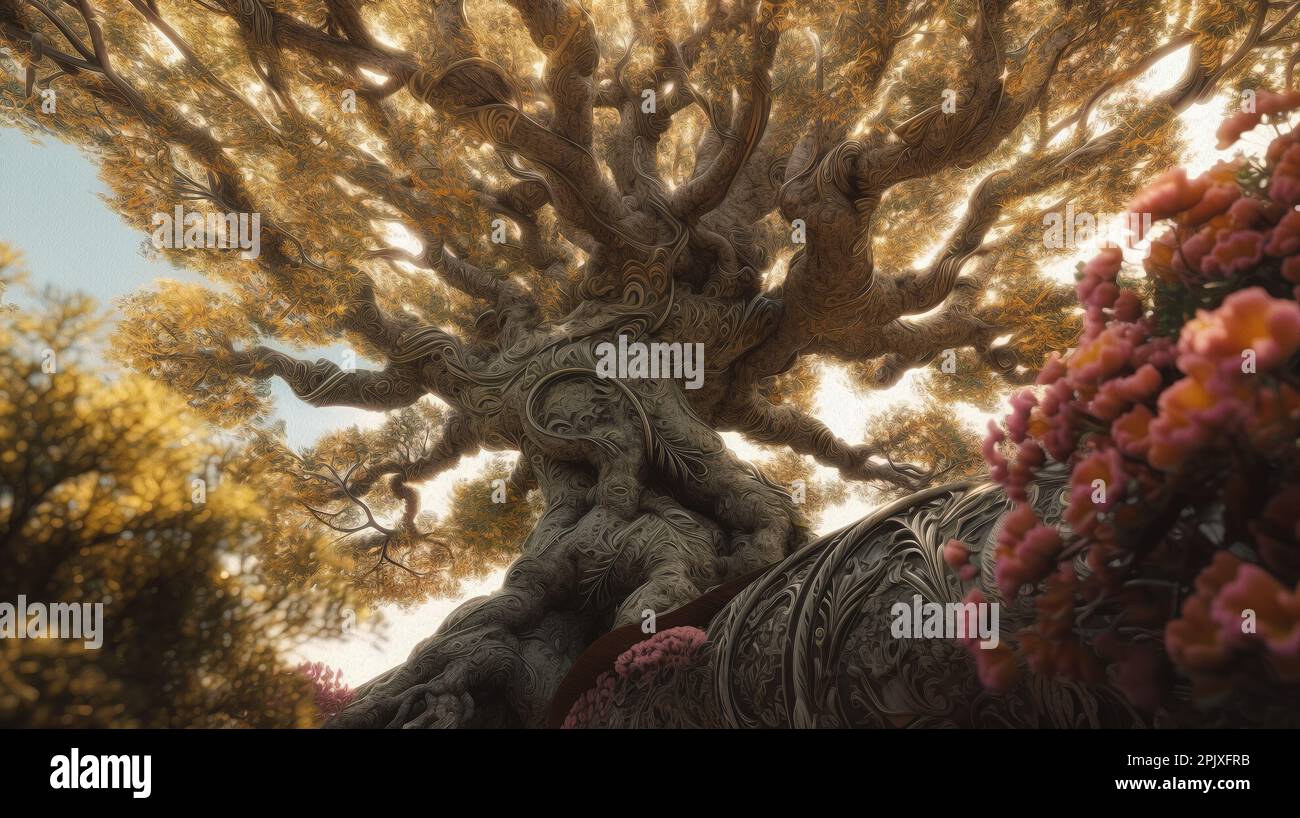 Druid tree illustration hi-res stock photography and images - Alamy