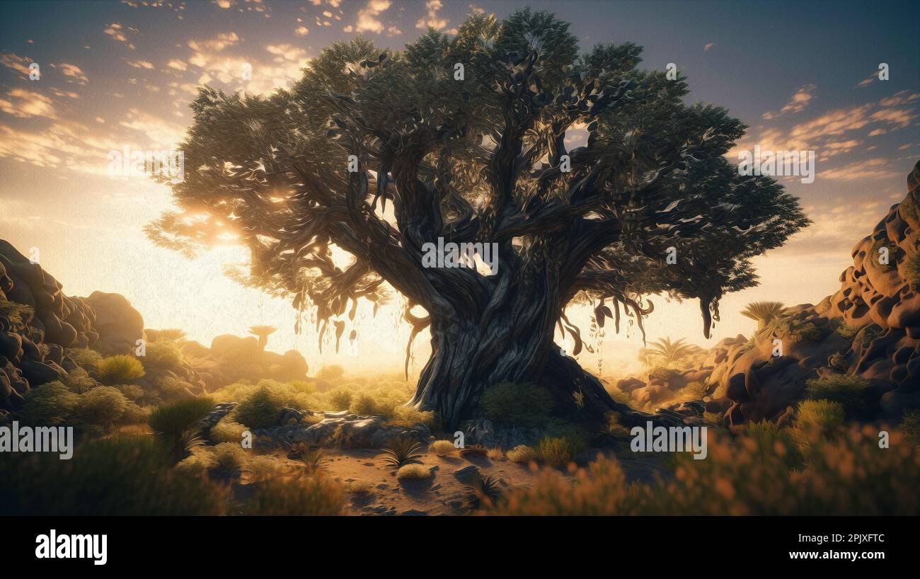 Lion King Tree Of Life Sunset