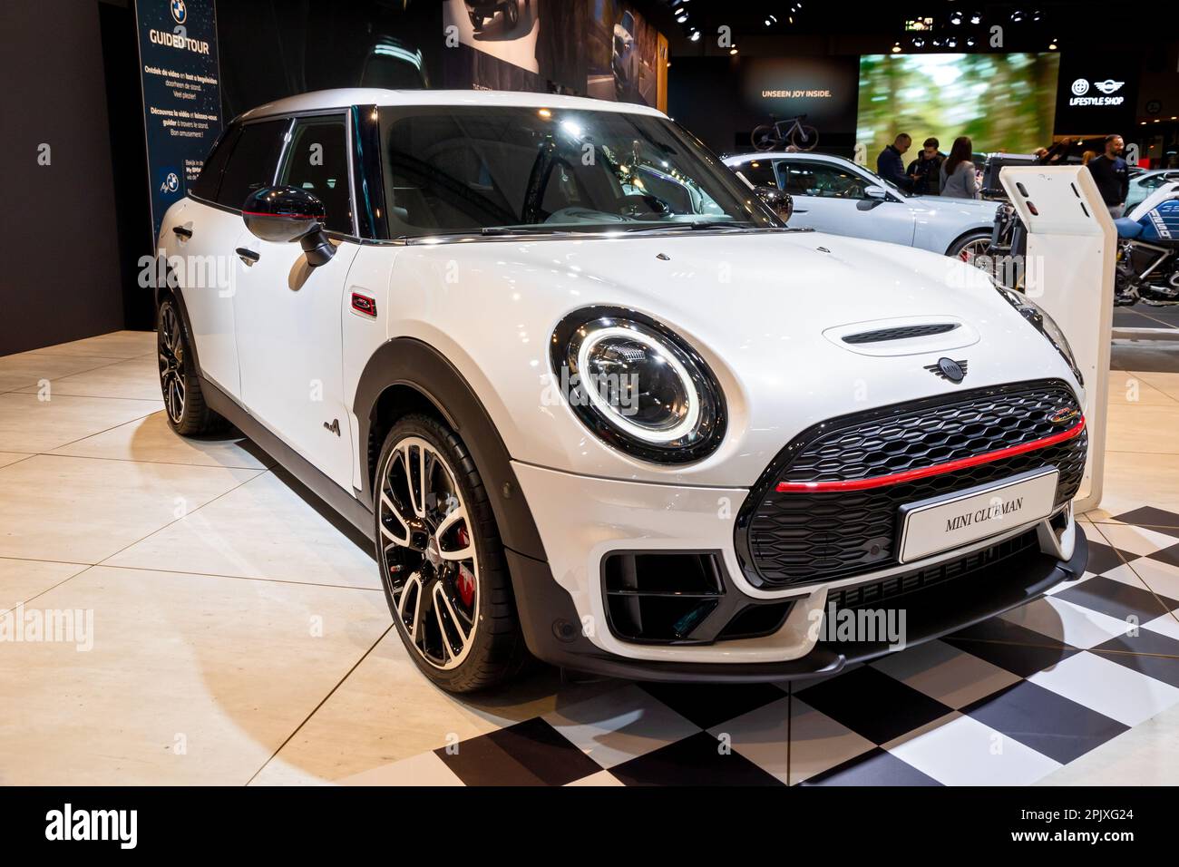 Mini Clubman car showcased at the Brussels Autosalon European Motor ...
