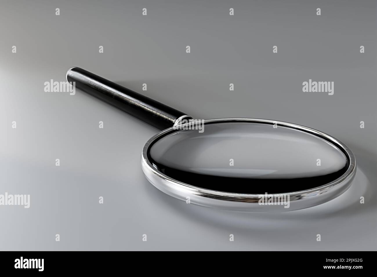 magnifier isolated on white background 3d illustration Stock Photo - Alamy