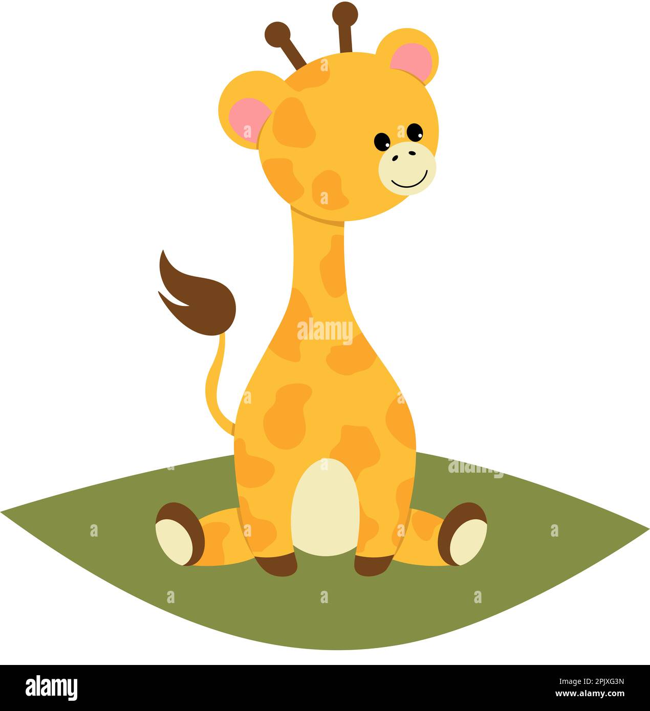 Cute giraffe sitting in the jungle Stock Photo - Alamy
