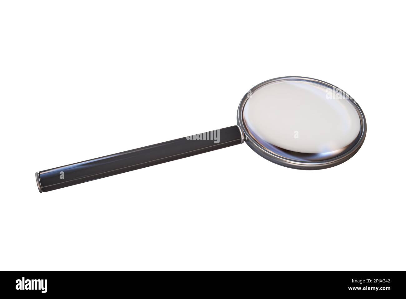 magnifier isolated on white background 3d illustration Stock Photo - Alamy